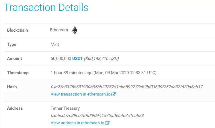 Tether выпустил еще 60 миллионов USDT - Bits Media